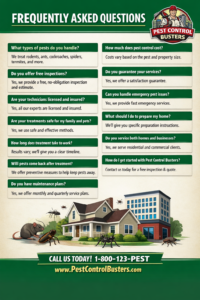 Frequently Asked Questions (FAQs) – Pest Control Busters